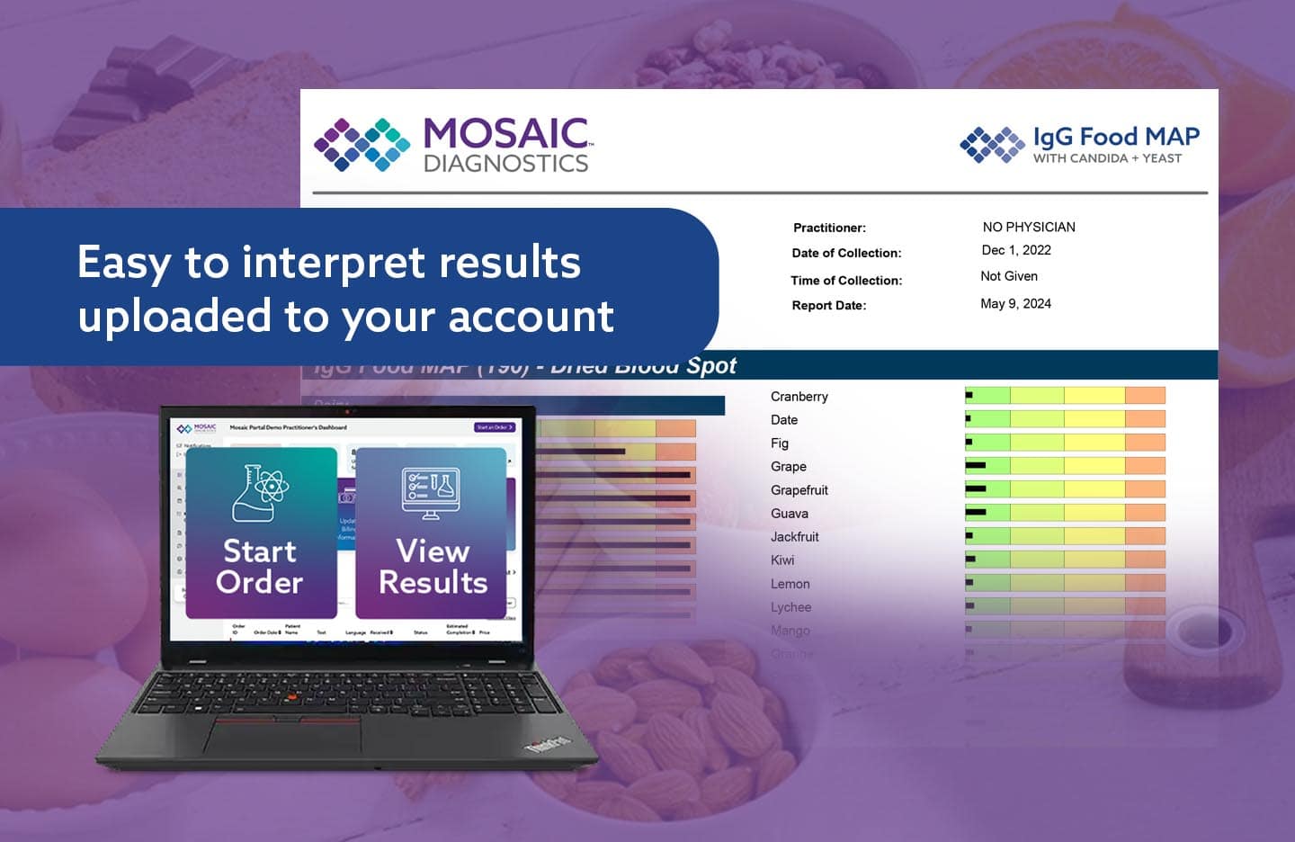 IgG Food MAP With Candida + Yeast | MosaicDX
